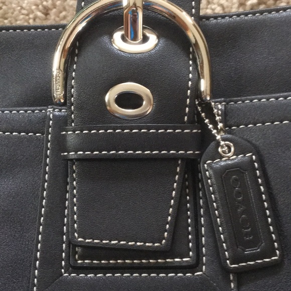 Coach | Bags | Coach Black Leather Large Tote | Poshmark